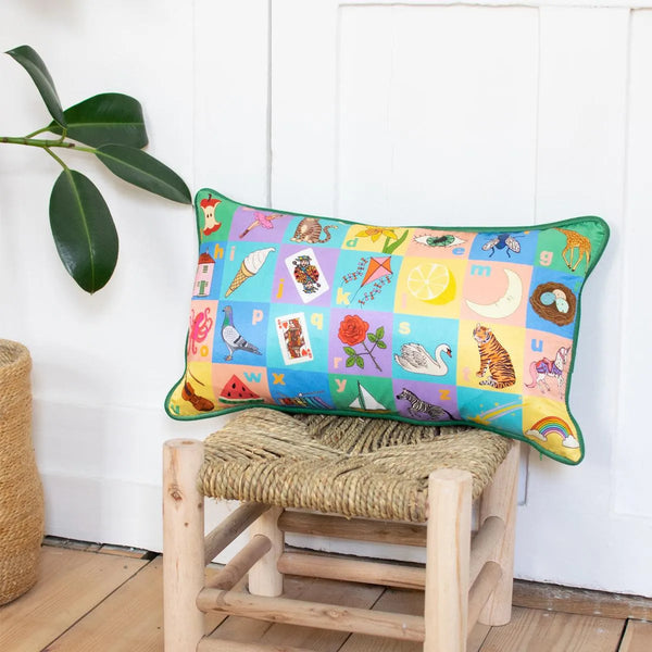 ABC Silk & Cotton Cushion Cover - Karen Mabon - Courthouse Interiors