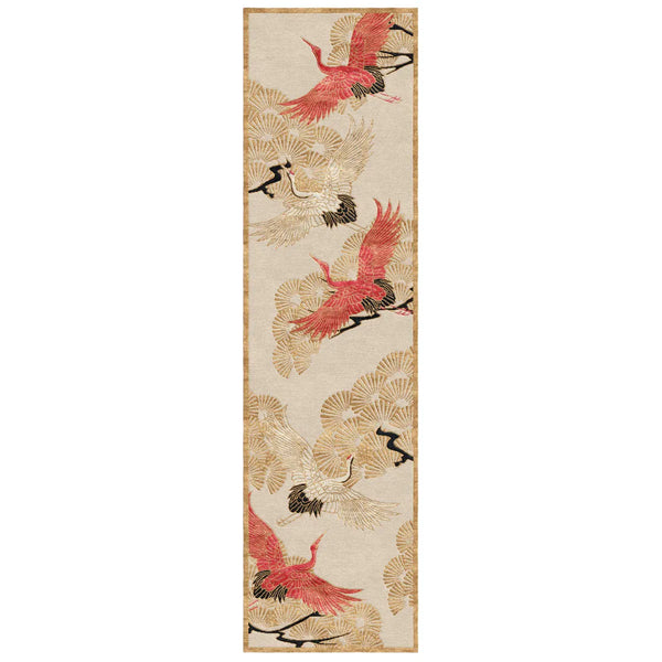 Cranes In Trees Hand Tufted Runner - Wendy Morrison Design - Courthouse ...