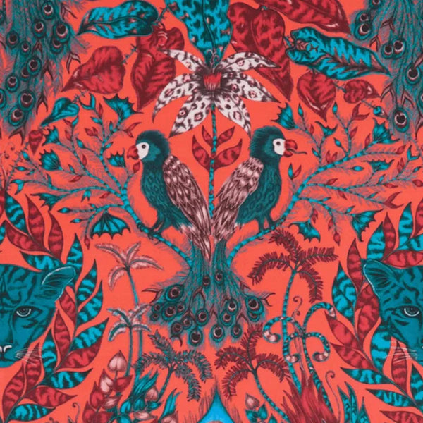 Clarke & Clarke X Emma Shipley 'Amazon Velvet - Red' Fabric ...