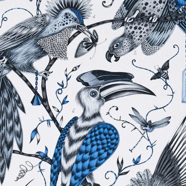 Clarke & Clarke X Emma Shipley 'Audubon - Blue' Fabric - Courthouse ...