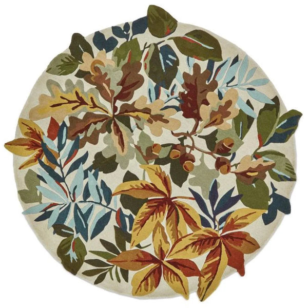Robins Wood Russet Brown Round Rug - Sanderson - Courthouse Interiors