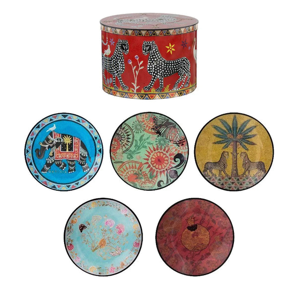 Tin & 5 Glass Plates Gift Set - Ortigia - Courthouse Interiors